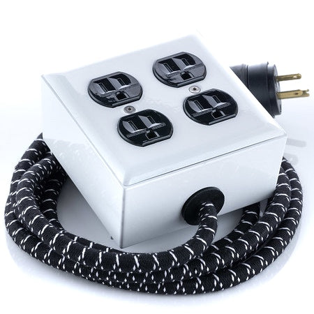 Cloth covered modern extension cord rated to 15 AMPS Extō+4 Collection ...