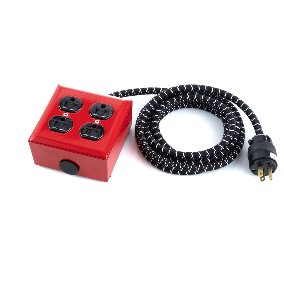 Cloth covered modern extension cord rated to 15 AMPS Extō+4 Collection ...