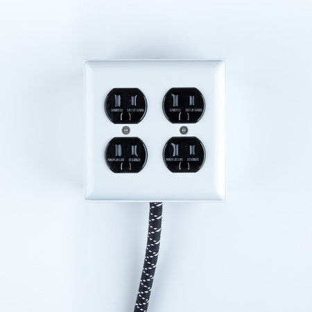 Cloth covered modern extension cord rated to 15 AMPS Extō+4 Collection ...